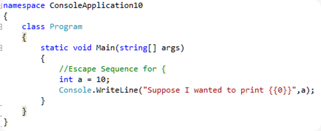 Bytes Matters: Escape Sequence for { in C#